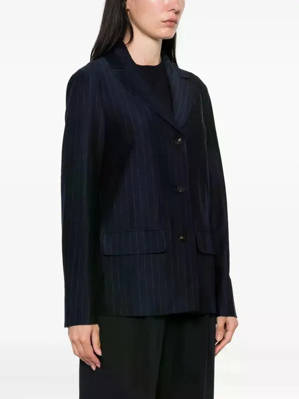 Max Mara Pinstripe Button Blazer