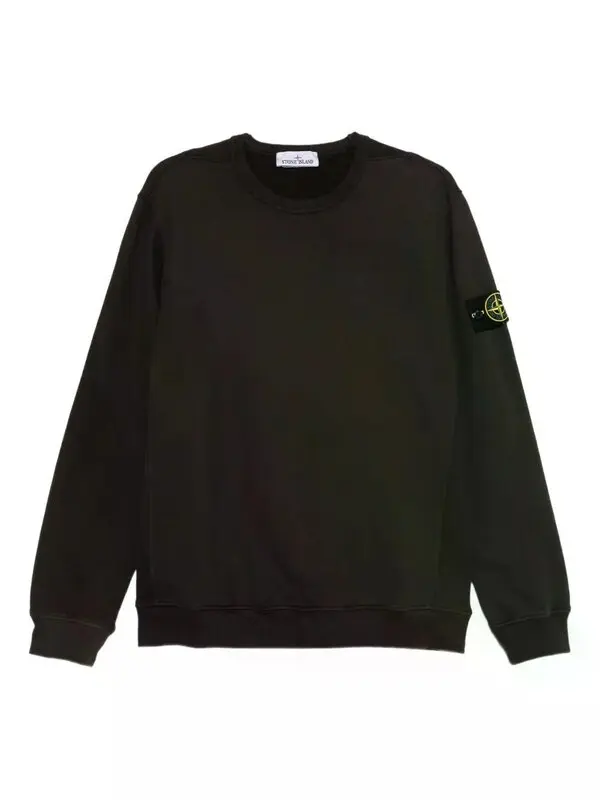 Stone Island Logo-patch Crew-neck Sweatshirt - Grey