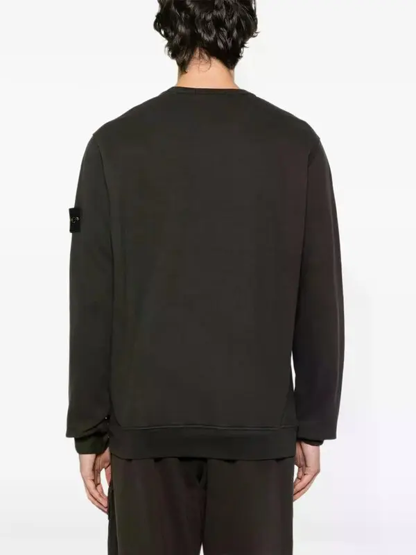 Stone Island Logo-patch Crew-neck Sweatshirt - Grey