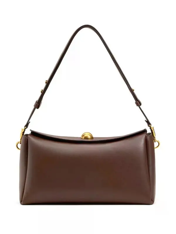 AMI Paris Medium Carrousel Leather Bag - Brown
