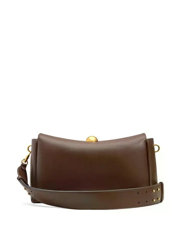 AMI Paris Medium Carrousel Leather Bag - Brown