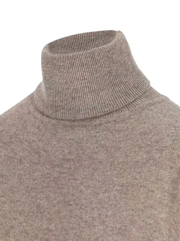 Saint Laurent Turtleneck Cashmere Sweater - Neutrals