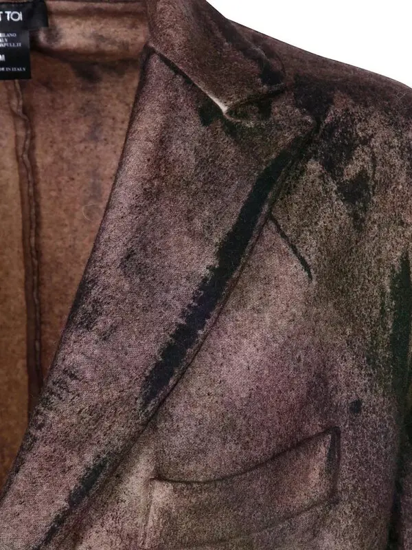 Avant Toi Abstract-print Wool Blazer