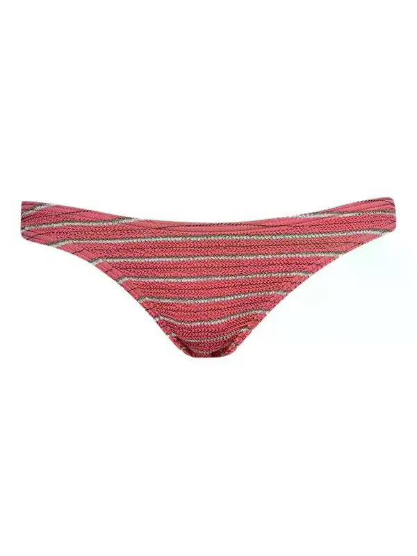 Bond Eye Sign Stripe-ribbed Bikini Bottom - Pink