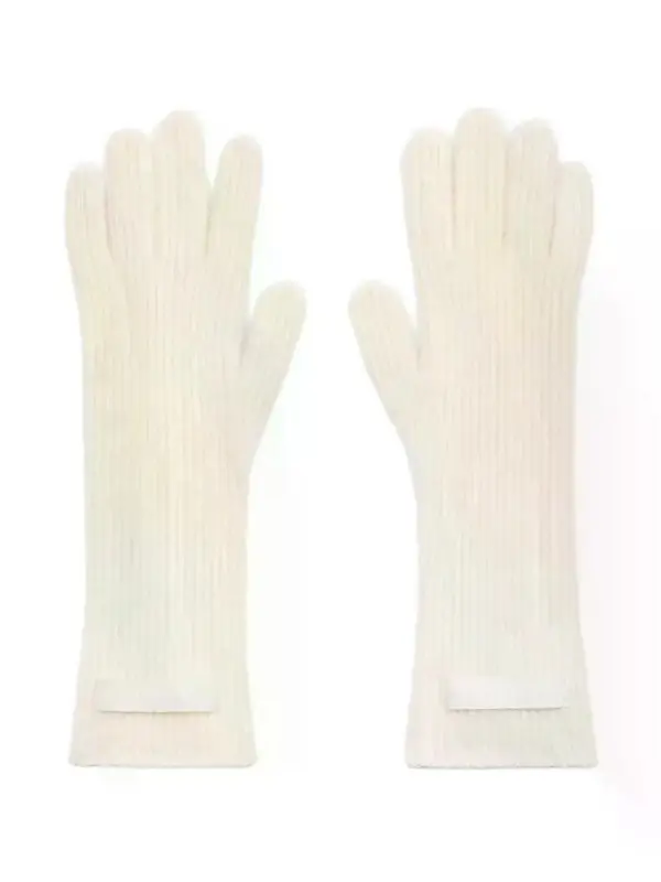 Jacquemus Gos Grain Gloves - White