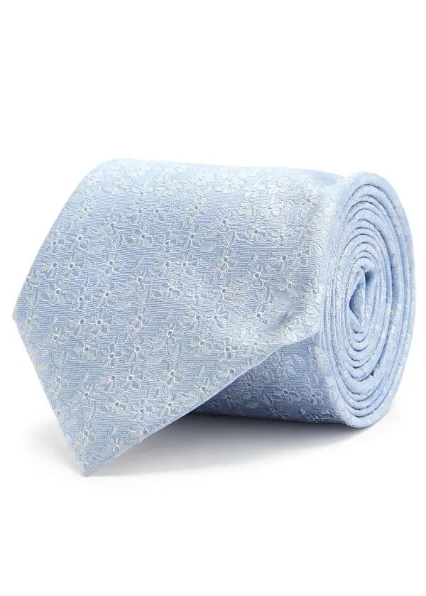Paul Smith Floral-jacquard Silk Neck Tie - Blue