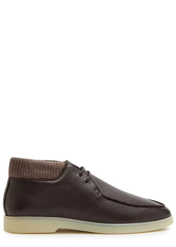 AURELIEN Grained Leather Boots