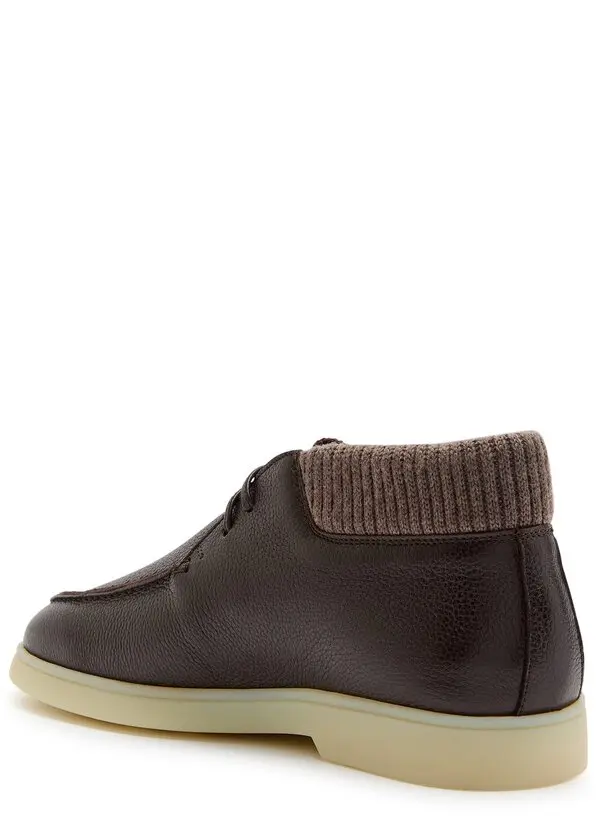AURELIEN Grained Leather Boots