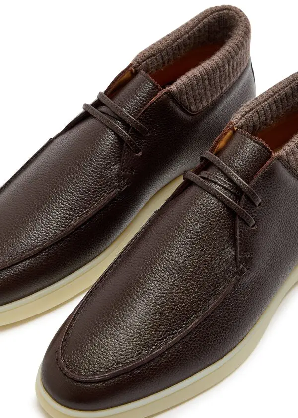AURELIEN Grained Leather Boots