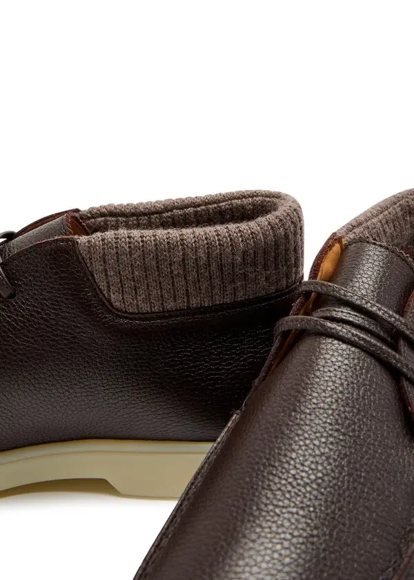 AURELIEN Grained Leather Boots