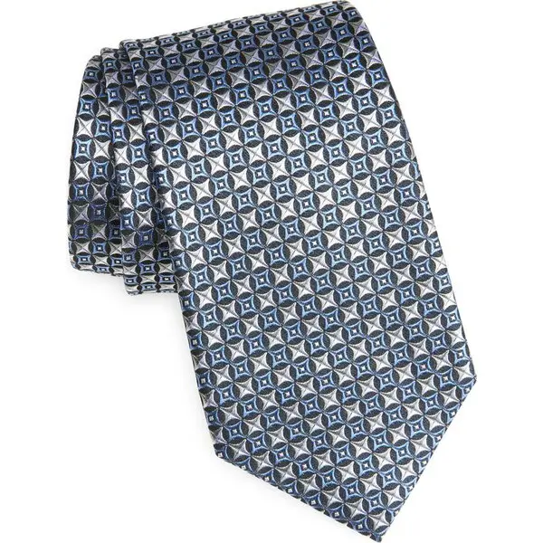 Nordstrom Patterned Silk Necktie - Silver