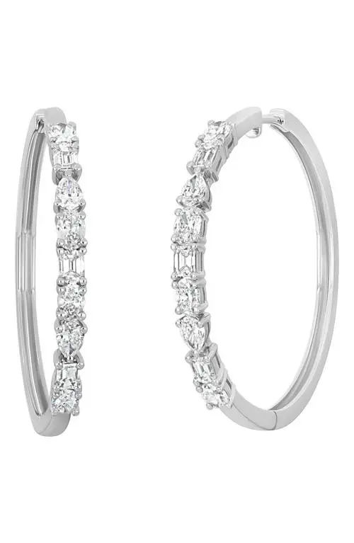 Bony Levy Maya Diamond Hoop Earrings - 18k White Gold