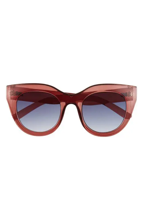 Le Specs 51mm Gradient Cat Eye Sunglasses - Smokey Pink /cool Smoke