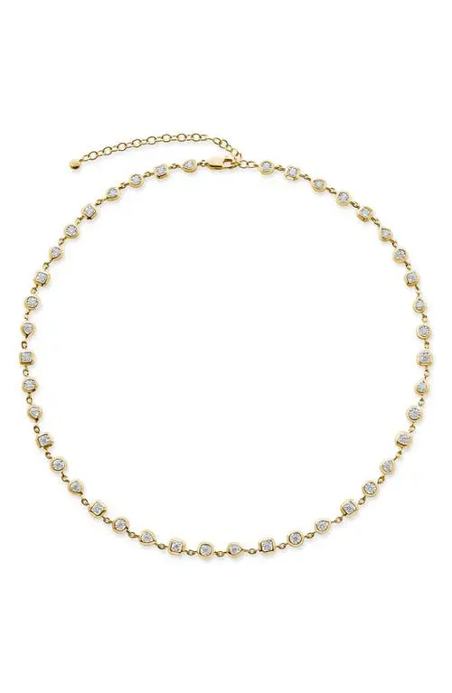 Monica Vinader Lab Grown Diamond Bezel Necklace - 18k Gold Vermeil/lab Diamond