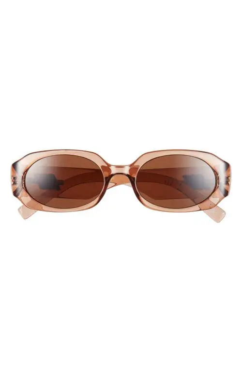 Le Specs Shebang Octagonal Sunglasses - Whiskey /brown