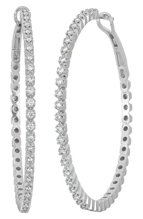 Bony Levy Audrey Diamond Hoop Earrings - 18k White Gold