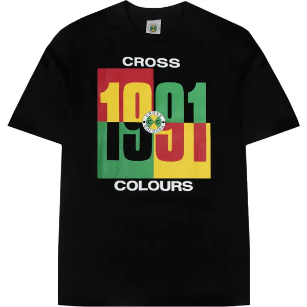 CROSS COLOURS 1991 Graphic T-shirt - Black