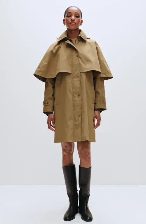 Avec Les Filles Hooded Cape Raincoat