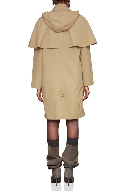 Avec Les Filles Hooded Cape Raincoat