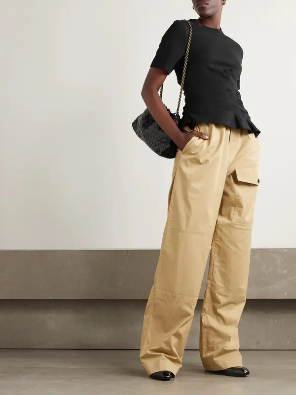 Loewe Draped Cotton-blend Jersey T-shirt