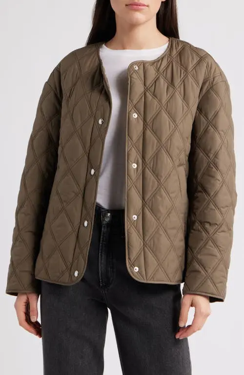 Sam Edelman Hooded Quilted Jacket - Sage