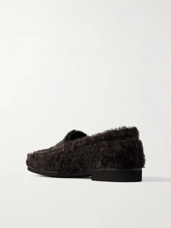 Brunello Cucinelli Embellished Shearling Loafers