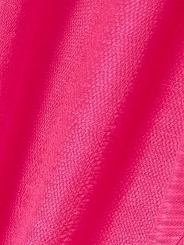 Tory Burch Gathered Woven Midi Dress
