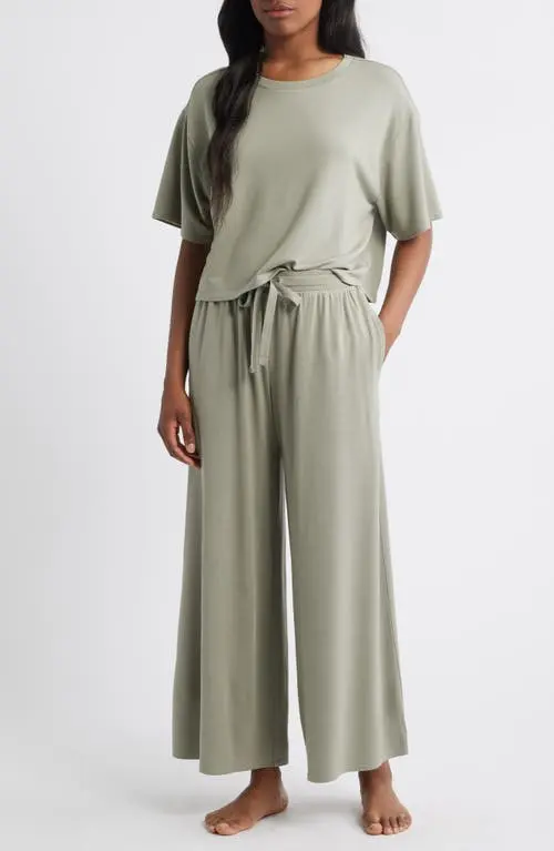 OPEN EDIT Comfy Jersey Pajamas - Green Sage