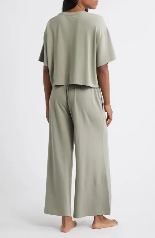 OPEN EDIT Comfy Jersey Pajamas - Green Sage