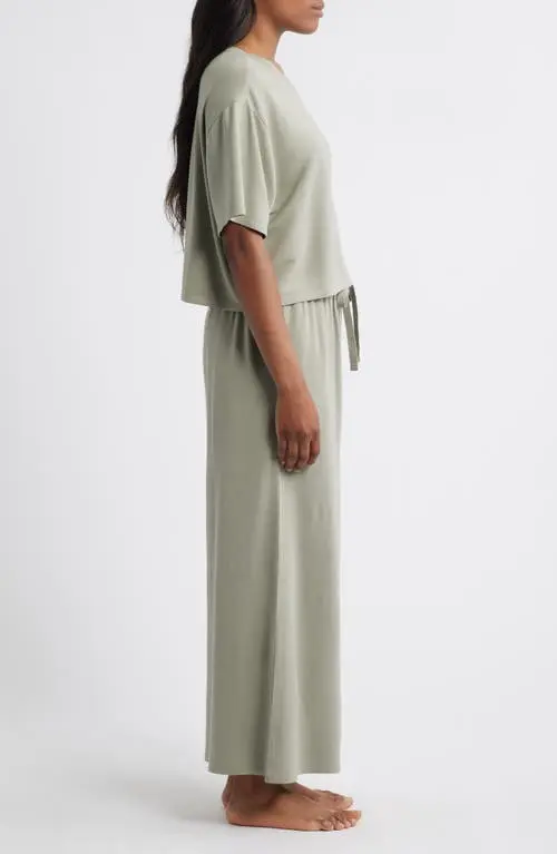 OPEN EDIT Comfy Jersey Pajamas - Green Sage