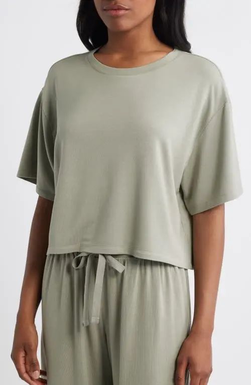 OPEN EDIT Comfy Jersey Pajamas - Green Sage