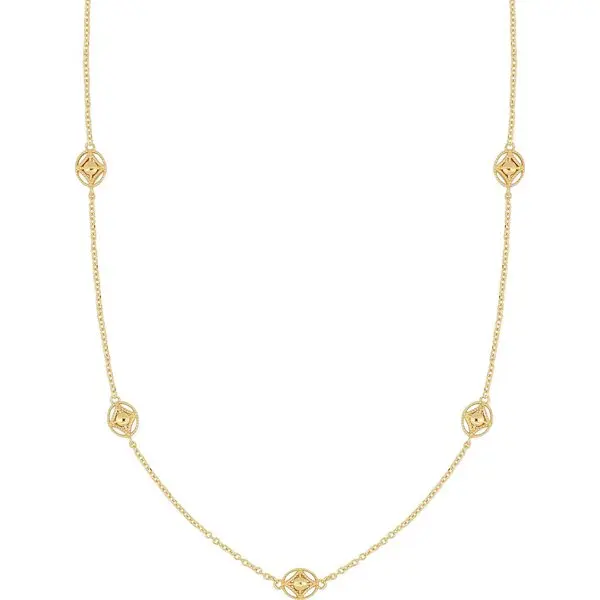 Bony Levy 14k Gold Cutout Station Necklace - 14k Yellow Gold