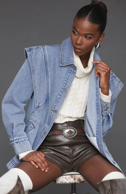 Avec Les Filles Oversized Denim Trucker Jacket