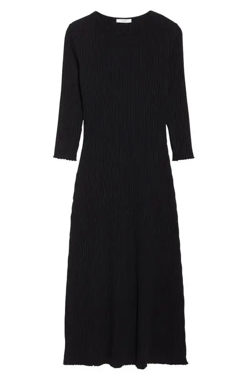 Vince Ribbed Knit Sweater Dress In Black - 35% Off | Editorialist