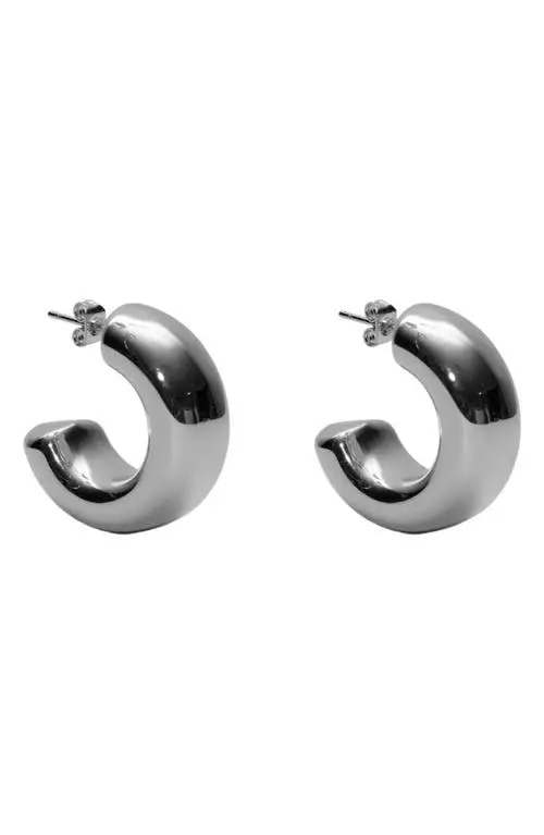 Argento Vivo Huggie Hoop Earrings - Silver
