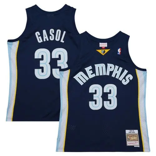 Mitchell & Ness Marc Gasol Memphis Grizzlies 2008/09 Hardwood Classics Swingman Throwback Jersey - Navy