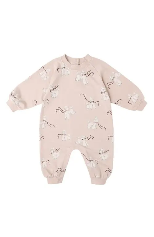RYLEE + CRU Poodle Print Romper - Blush