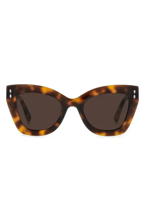 Isabel Marant 51mm Cat Eye Sunglasses - Brown Havana/brown