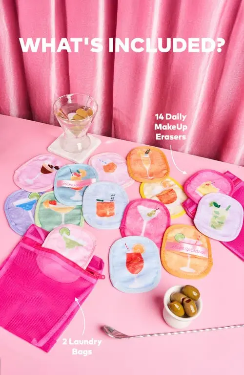 THE ORIGINAL MAKEUP ERASER Happy Hour 14-day Makeup Eraser Set $50 Value - None