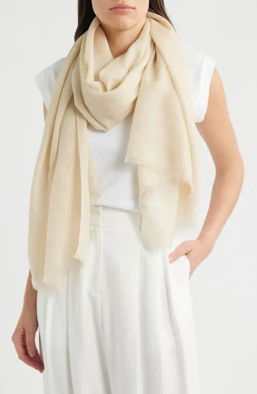 Vince Cashmere Fringe Cashmere - Beige
