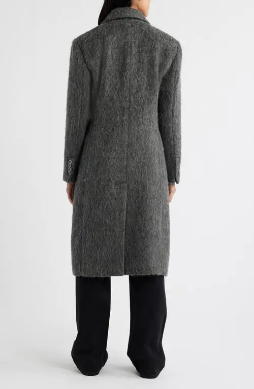 Michael Kors Fitted Longline Coat - Med Grey Heather