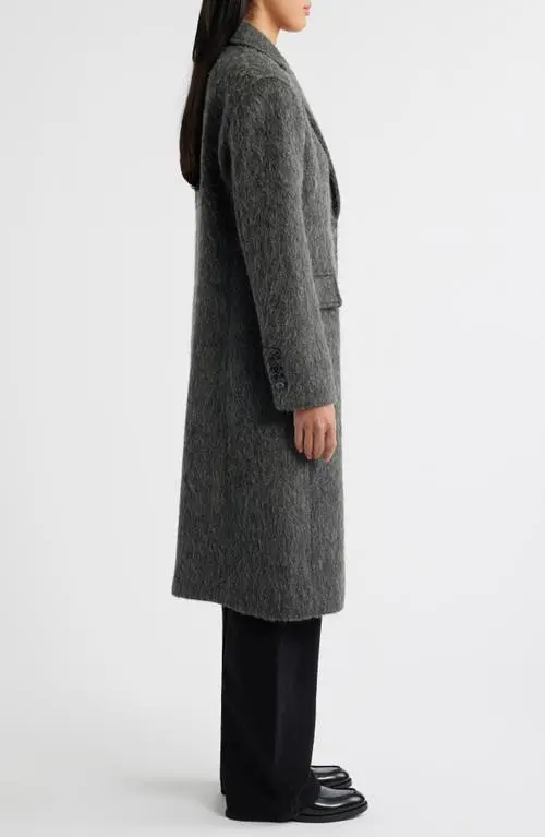 Michael Kors Fitted Longline Coat - Med Grey Heather
