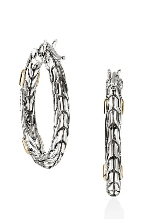 John Hardy Jh Essentials Pave Hoop Earrings