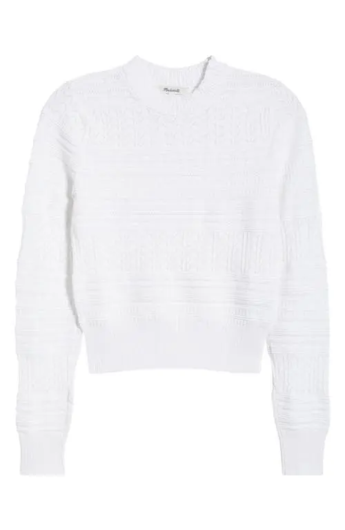 Madewell Cotton Crewneck Sweater - White