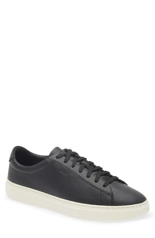 BOSS Kieran Low Top Sneaker - Black Leather