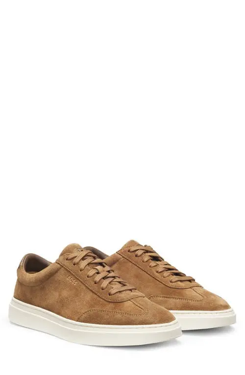 BOSS Kieran Low Top Sneaker - Medium Beige Suede