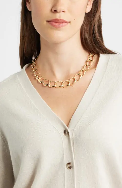 Nordstrom Oversize Curb Link Collar Necklace - Gold