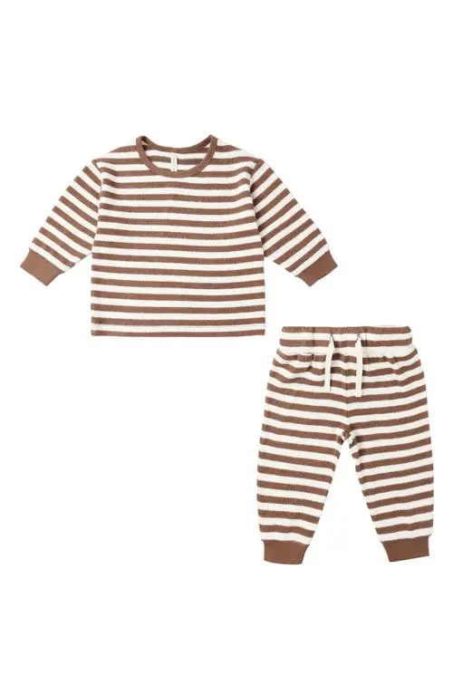 QUINCY MAE Stripe Cozy Top & Sweatpants Set - Cedar
