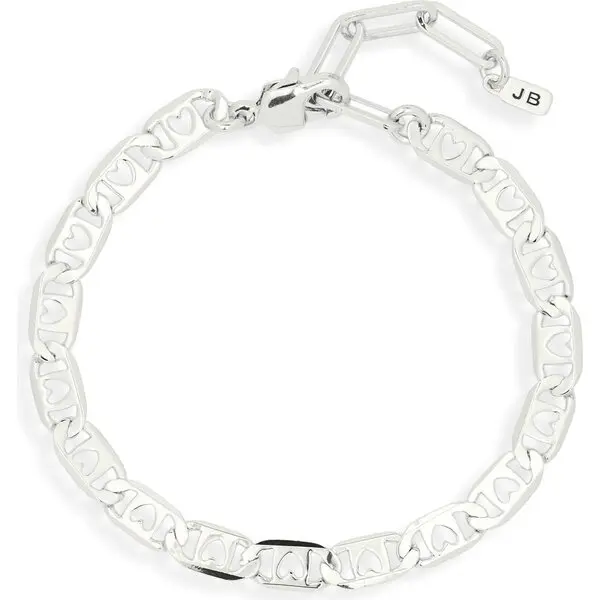 Jenny Bird Bobbi Heart Chain Bracelet - High Polish Silver