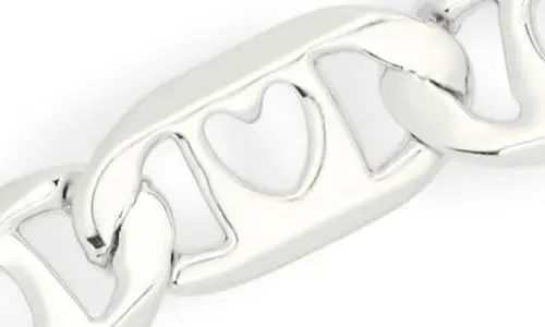 Jenny Bird Bobbi Heart Chain Bracelet - High Polish Silver